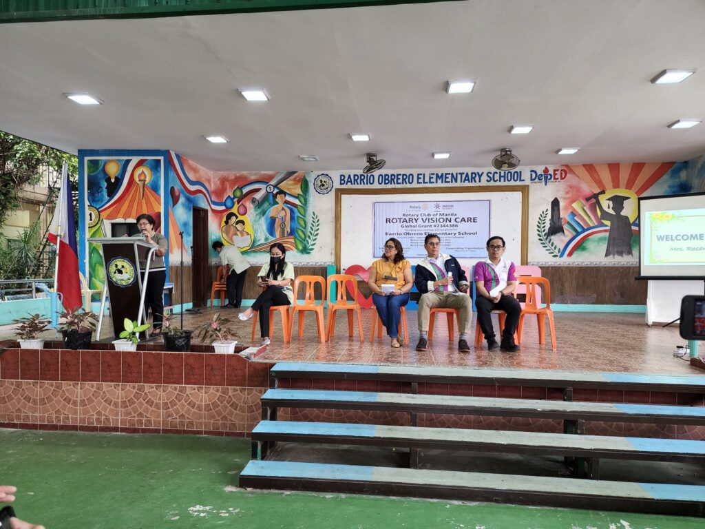 Rotary Club of Manila, Physicians for Peace and DepEd’s Partnership on Vision Care - Bo. Obrero ...
